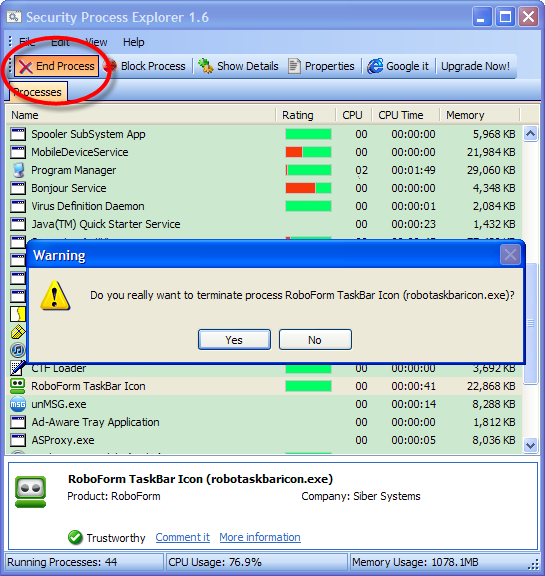 Security Process Explorer Screenshots - Intuitive and Best Process ...