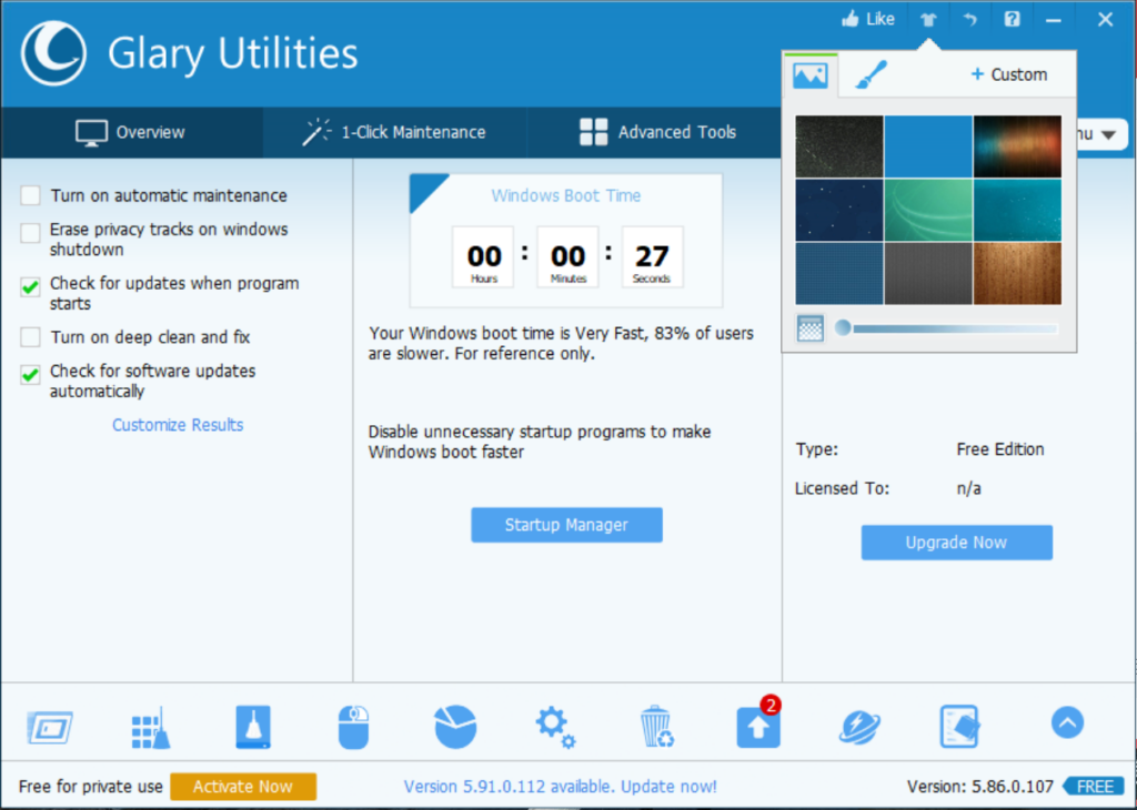 Configure UI – Glarysoft Knowledge Base