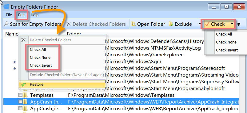 Empty Folders Finder – Glarysoft Knowledge Base