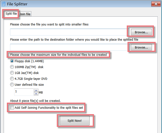 File Splitter and Joiner – Glarysoft Knowledge Base