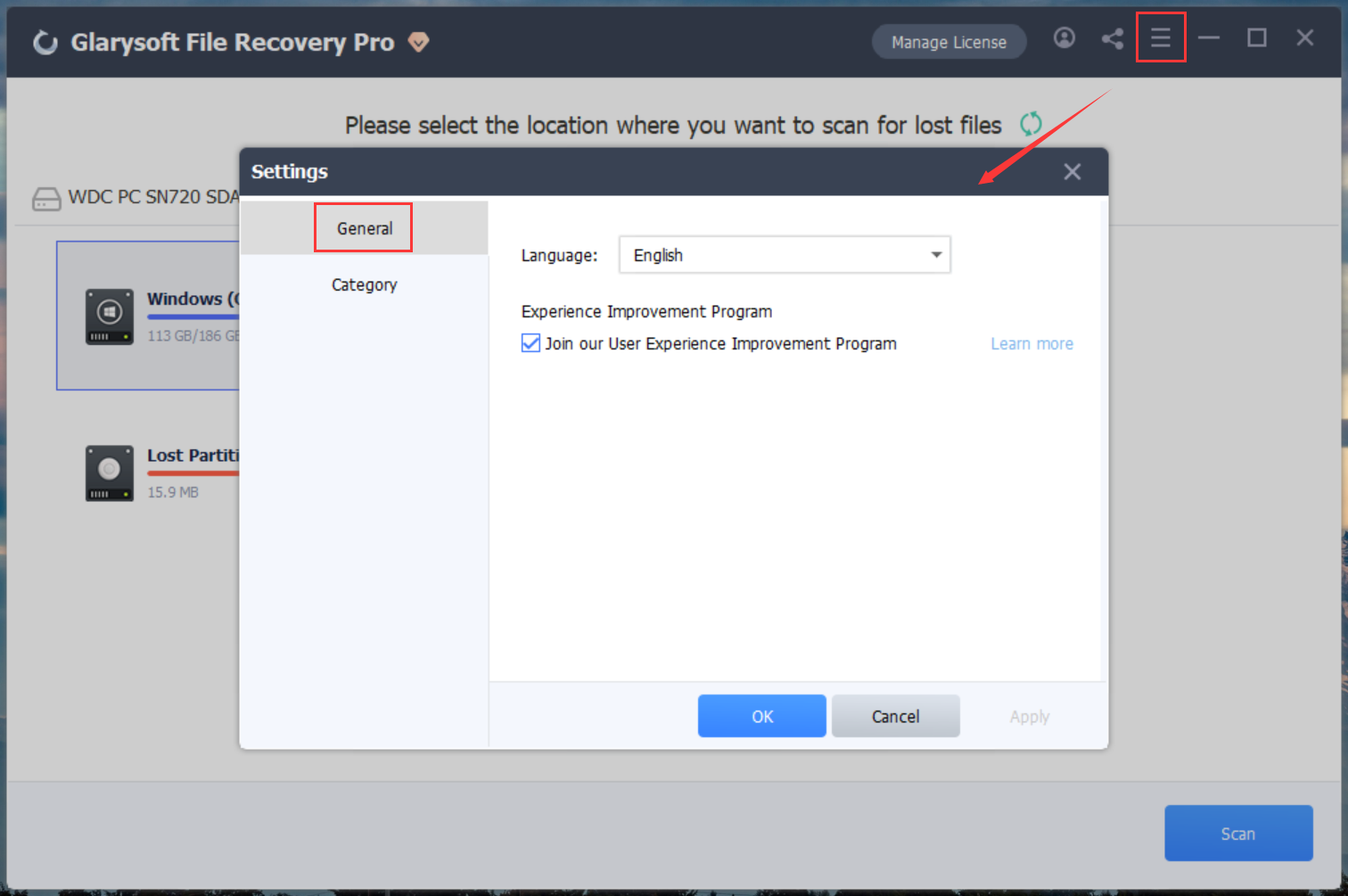 Glarysoft File Recovery Settings – Glarysoft Knowledge Base